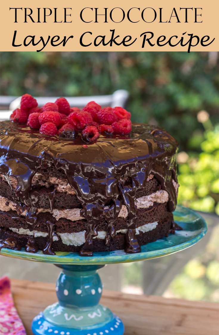 Triple Chocolate Layer Cake - Confessions of a Baking Queen