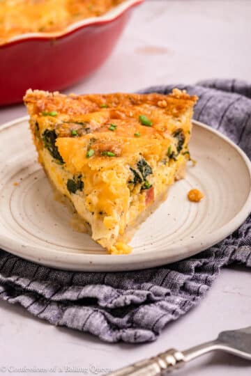 Step By Step Spinach Bacon Quiche Recipe - Confessions of a Baking Queen