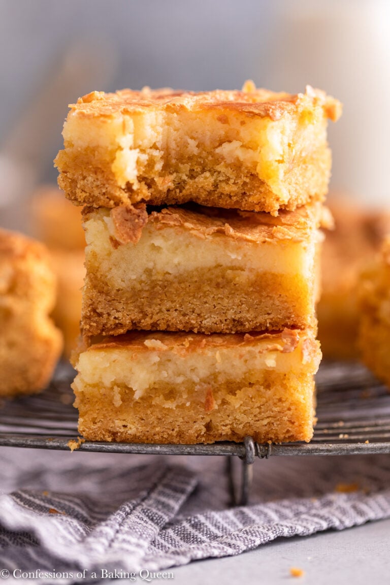 Brown Butter Gooey Cake Bars - Confessions of a Baking Queen