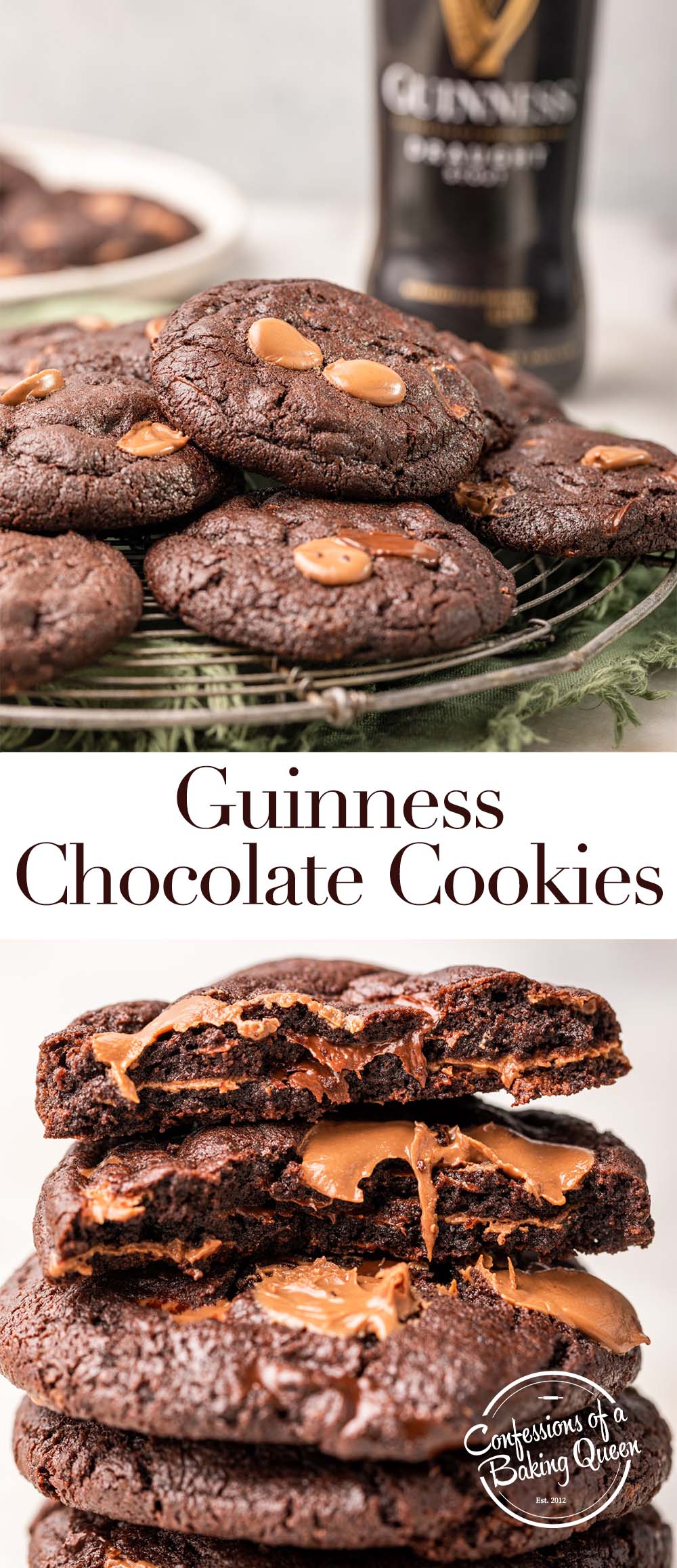 Fudgy Guinness Chocolate Cookies - Confessions of a Baking Queen