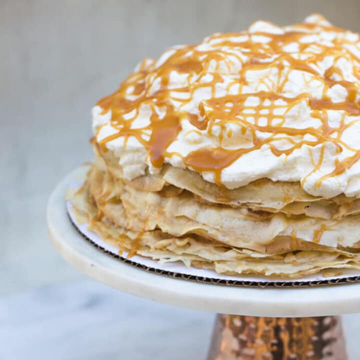 Salted Caramel Crepe Cake - Confessions of a Baking Queen