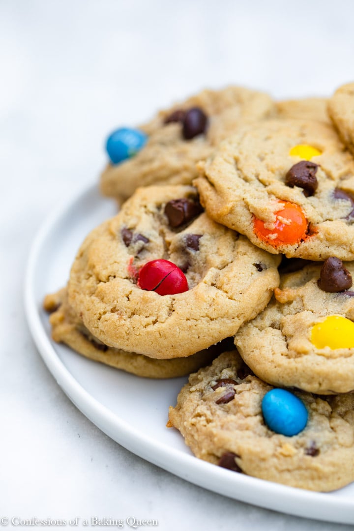 Peanut Butter M&M Cookies - Confessions of a Baking Queen