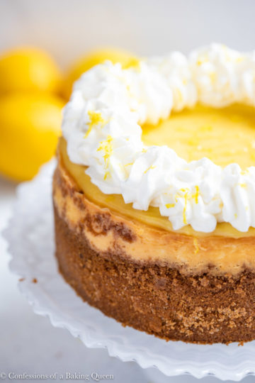Easy Bright & Creamy Lemon Curd Cheesecake Recipe - Confessions of a ...