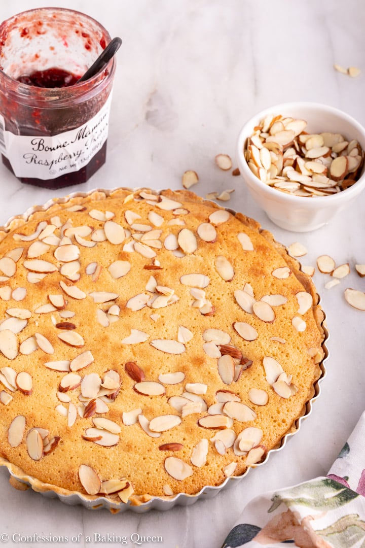 Classic Bakewell Tart with Raspberry Jam & Almond Frangipane ...
