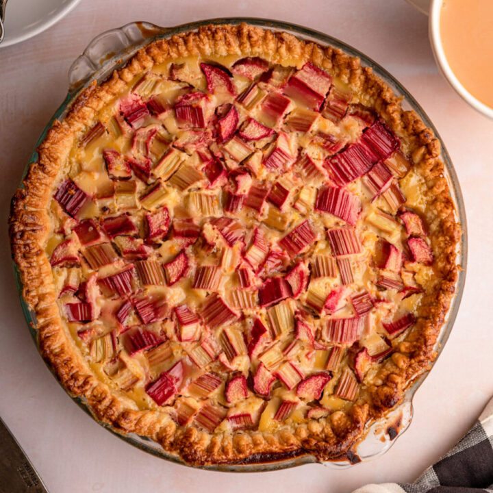 Rhubarb Custard Pie - Confessions of a Baking Queen