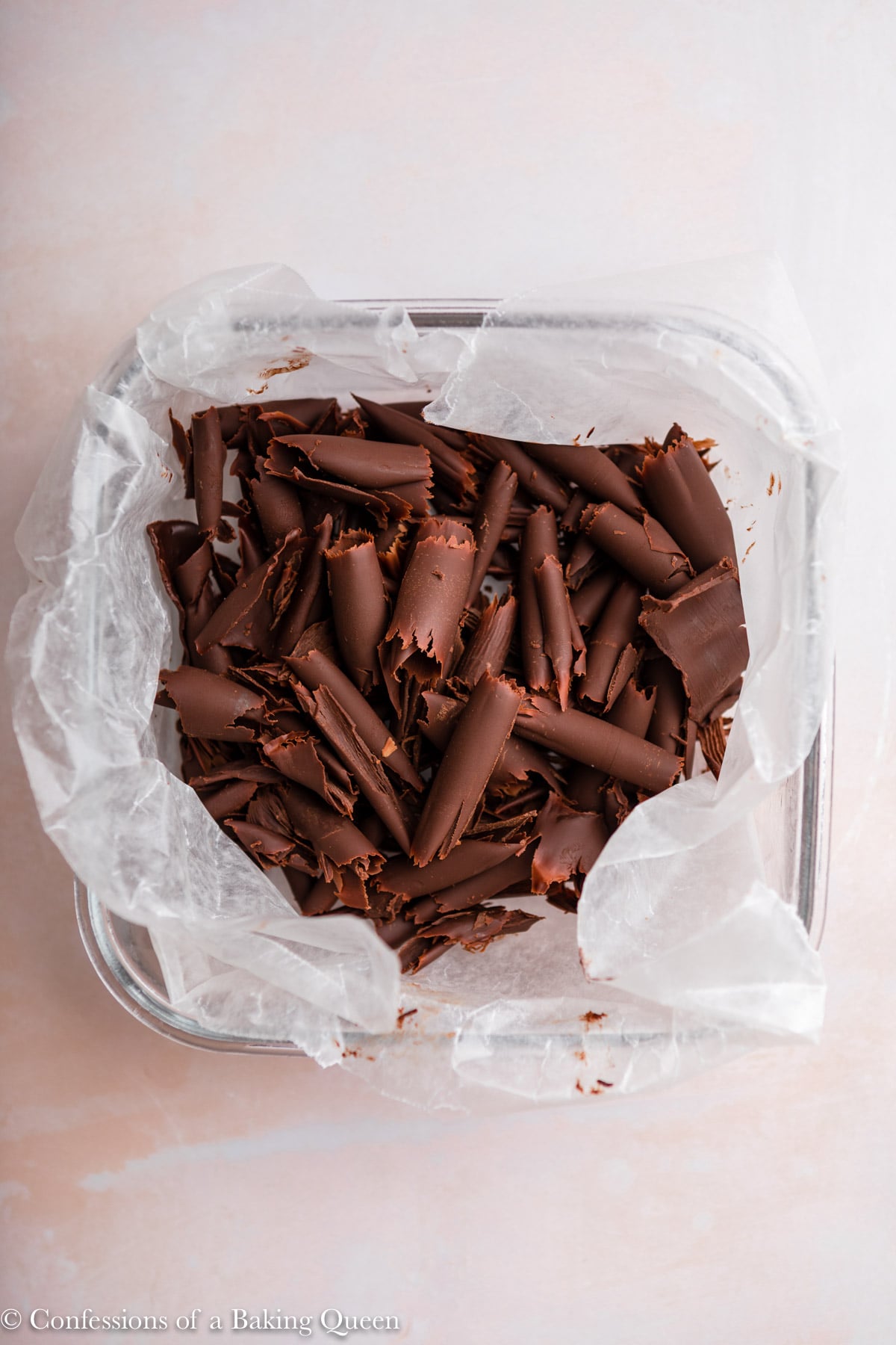 Elegant Chocolate Curls in Minutes - Confessions of a Baking Queen