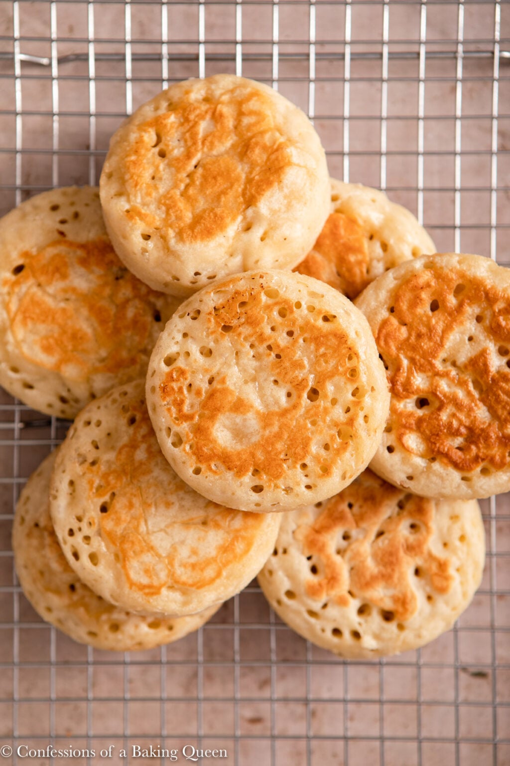 Step-by-Step Photos to Make Crumpets - Confessions of a Baking Queen