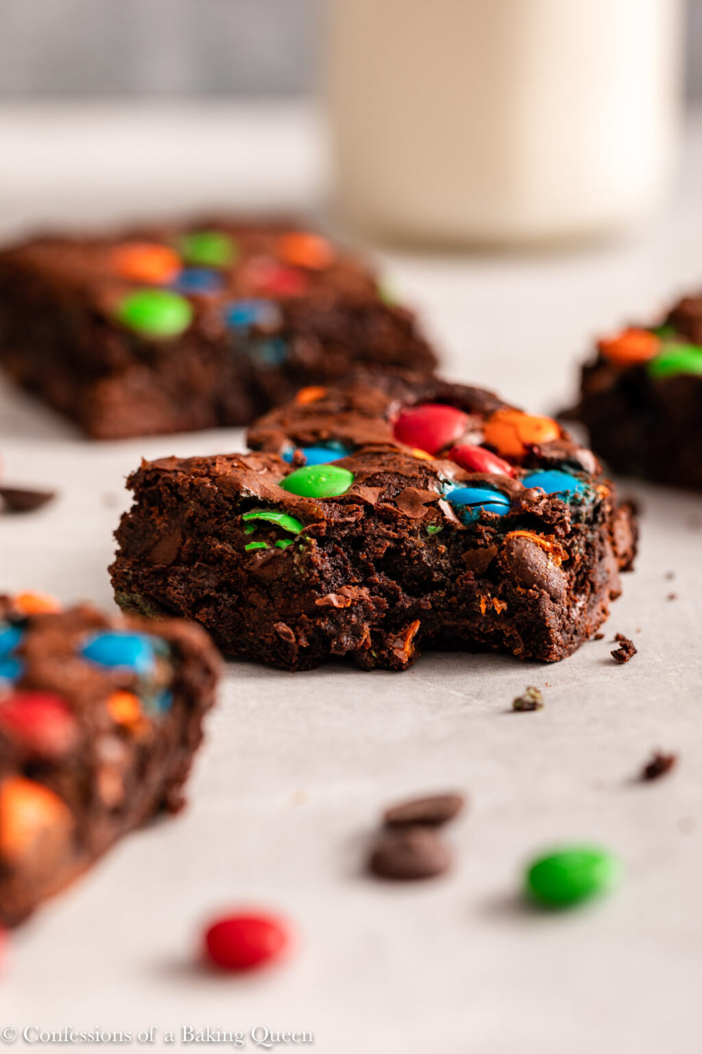The BEST M&M Brownies Recipe | Confessions of a Baking Queen