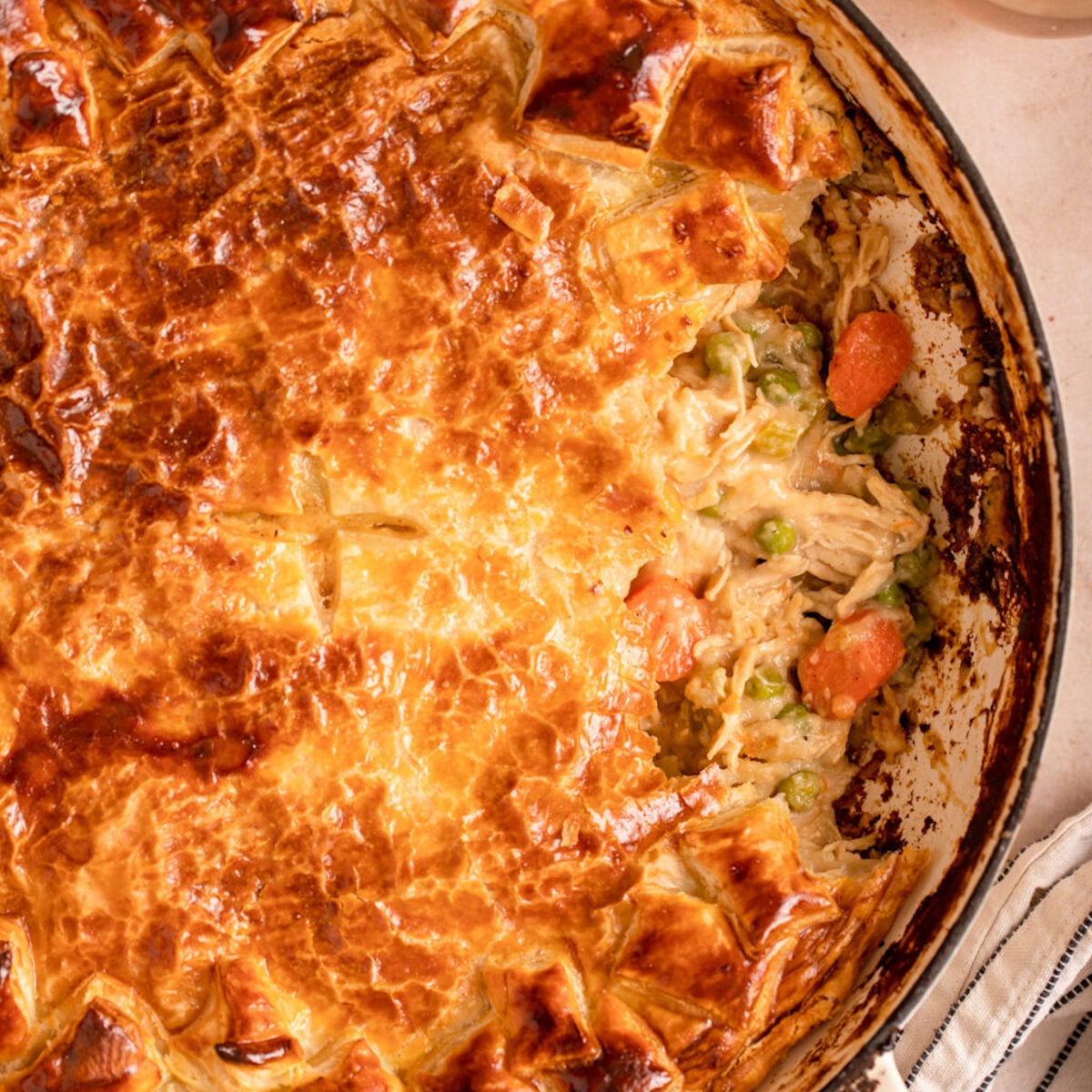 Creamy Chicken Pot Pie with Golden Pastry - Confessions of a Baking Queen