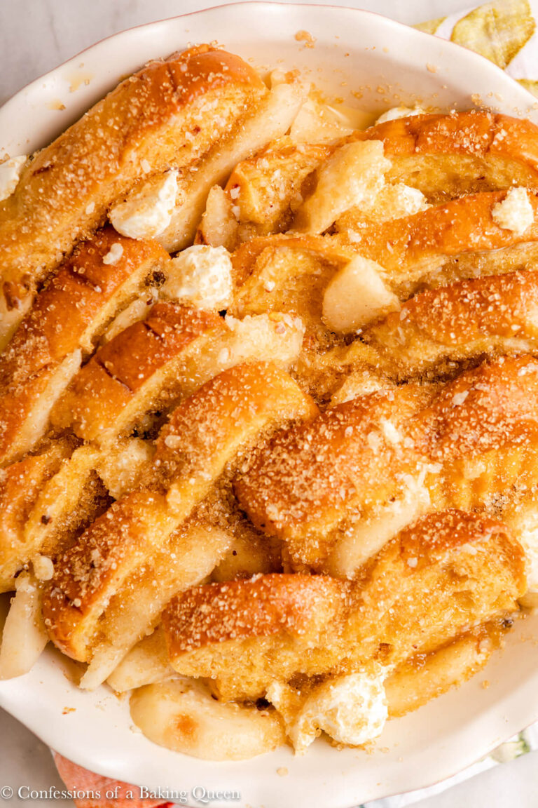 Overnight Pear French Toast - Confessions of a Baking Queen