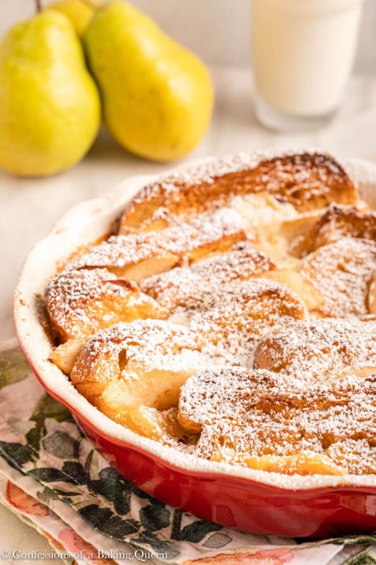 Overnight Pear French Toast - Confessions of a Baking Queen