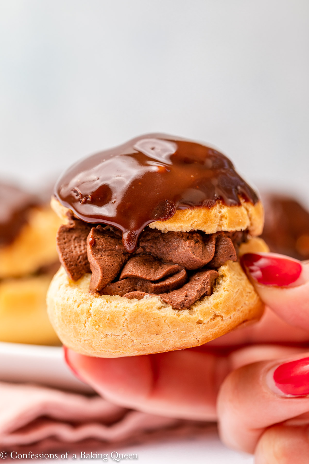 Chocolate Cream Puffs - Confessions of a Baking Queen