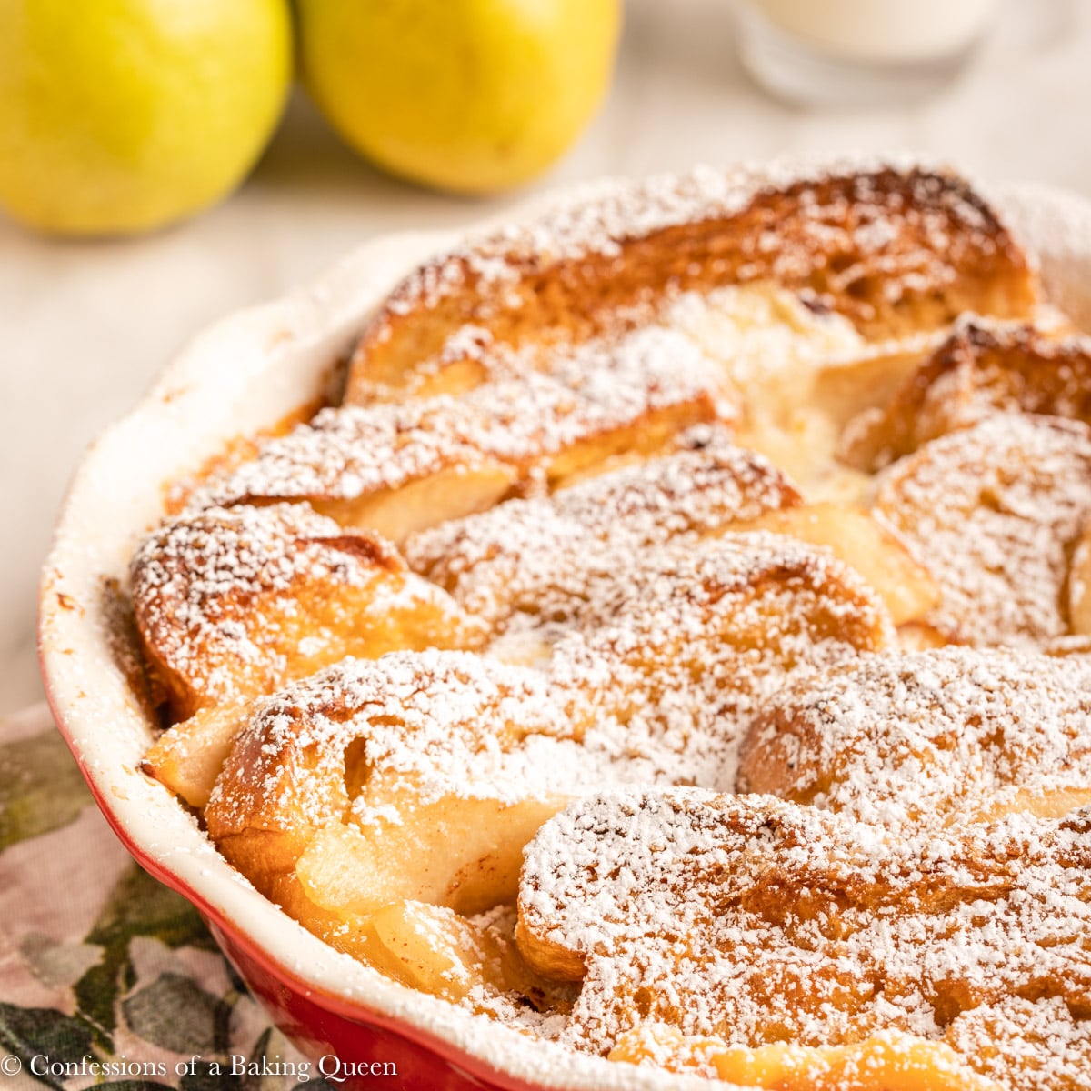 Overnight Pear French Toast - Confessions of a Baking Queen