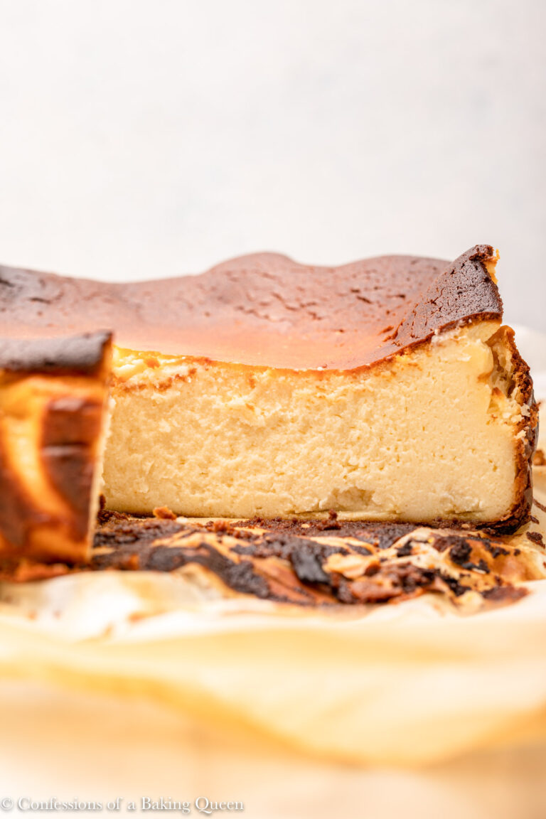 Basque Cheesecake (Burnt, Creamy & Silky) I Confessions of a Baking Queen
