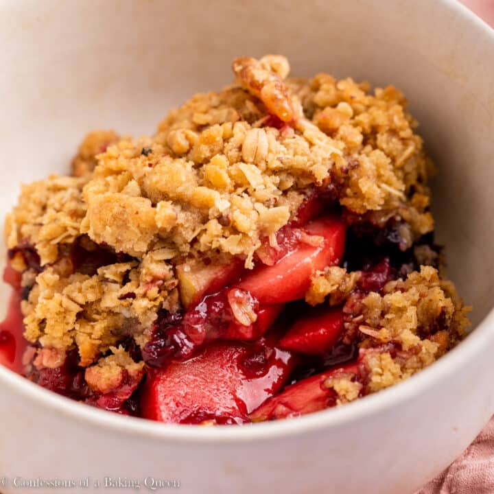 Apple And Blackberry Crumble Recipe (With Step By Step Photos)