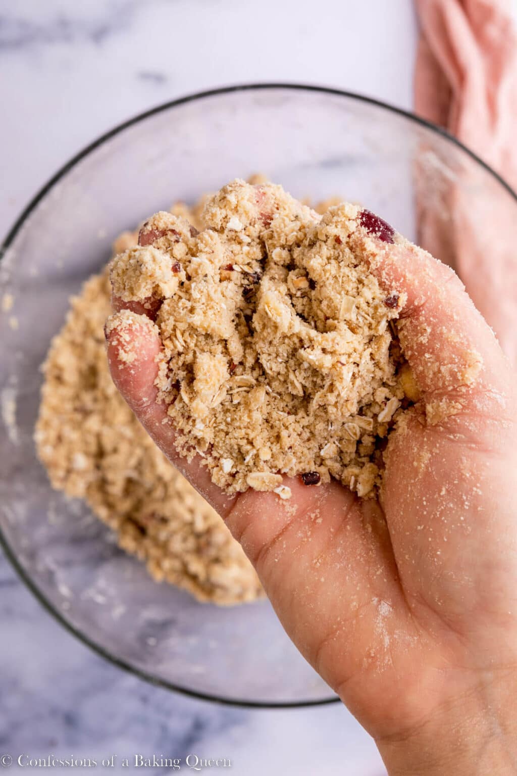 Juicy Apple & Blackberry Crumble - Confessions of a Baking Queen