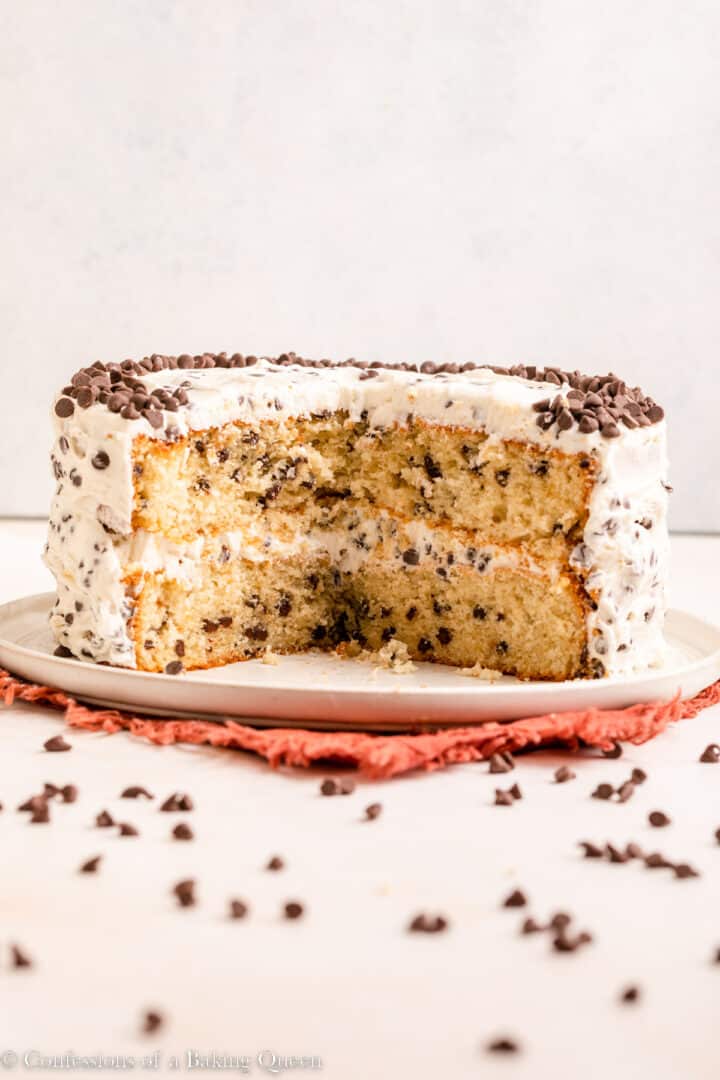 Chocolate Chip Cake (Soft & Sweet) | Confessions of a Baking Queen