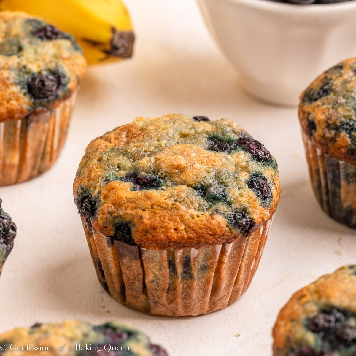 Banana Blueberry Muffins | Confessions of a Baking Queen