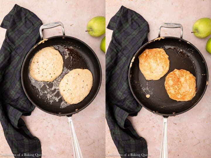 Fluffy Apple Studded Pancakes - Confessions of a Baking Queen