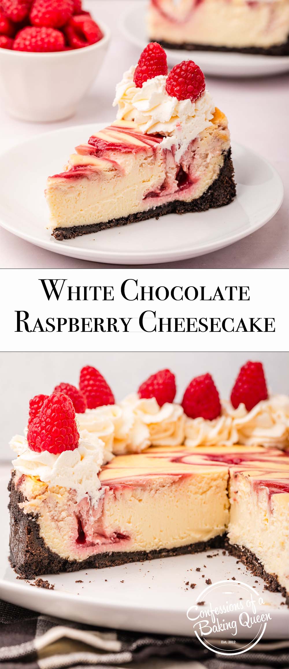 Delicious White Chocolate Raspberry Cheesecake Recipe - Confessions of ...