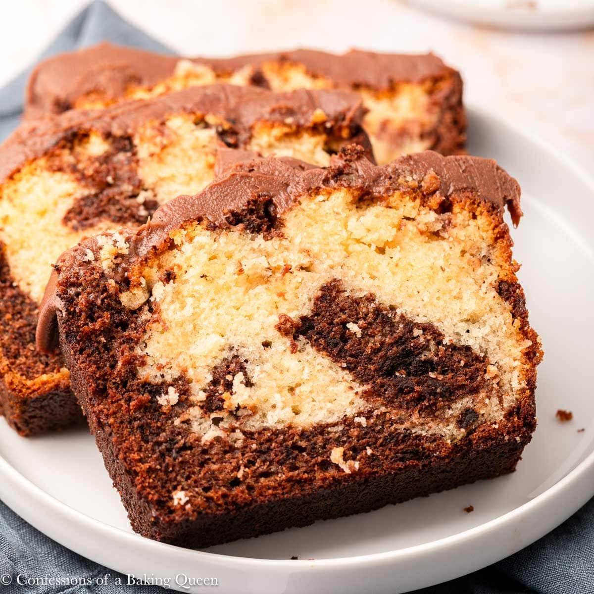 Bakery-Style Marble Loaf with Chocolate Ganache - Confessions of a ...